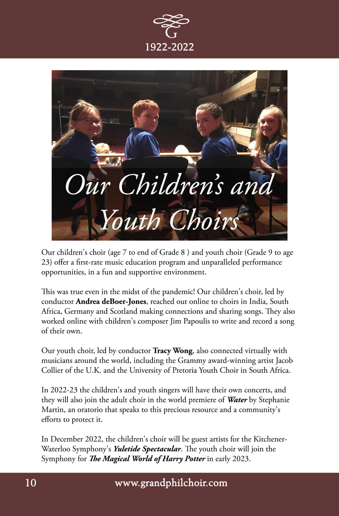 2022-2023 Brochure – Grand Philharmonic Choir